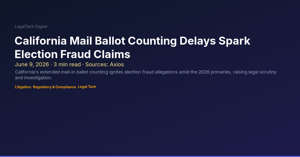 California Mail Ballot Counting Delays Spark Election Fraud Claims ...