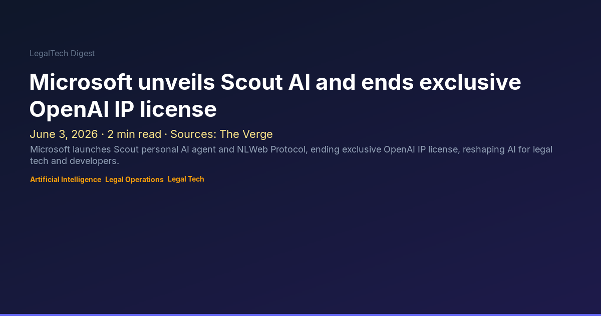 Microsoft unveils Scout AI and ends exclusive OpenAI IP license ...